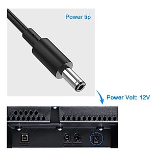 12V 500mA Power Supply Adapter for Yamaha Keyboard YPT, PSR, YPG, DGX, DD, EZ and P Digital Piano and Portable Keyboard Series, Replacement PA-130 PA-130B Keyboard Power Cord
