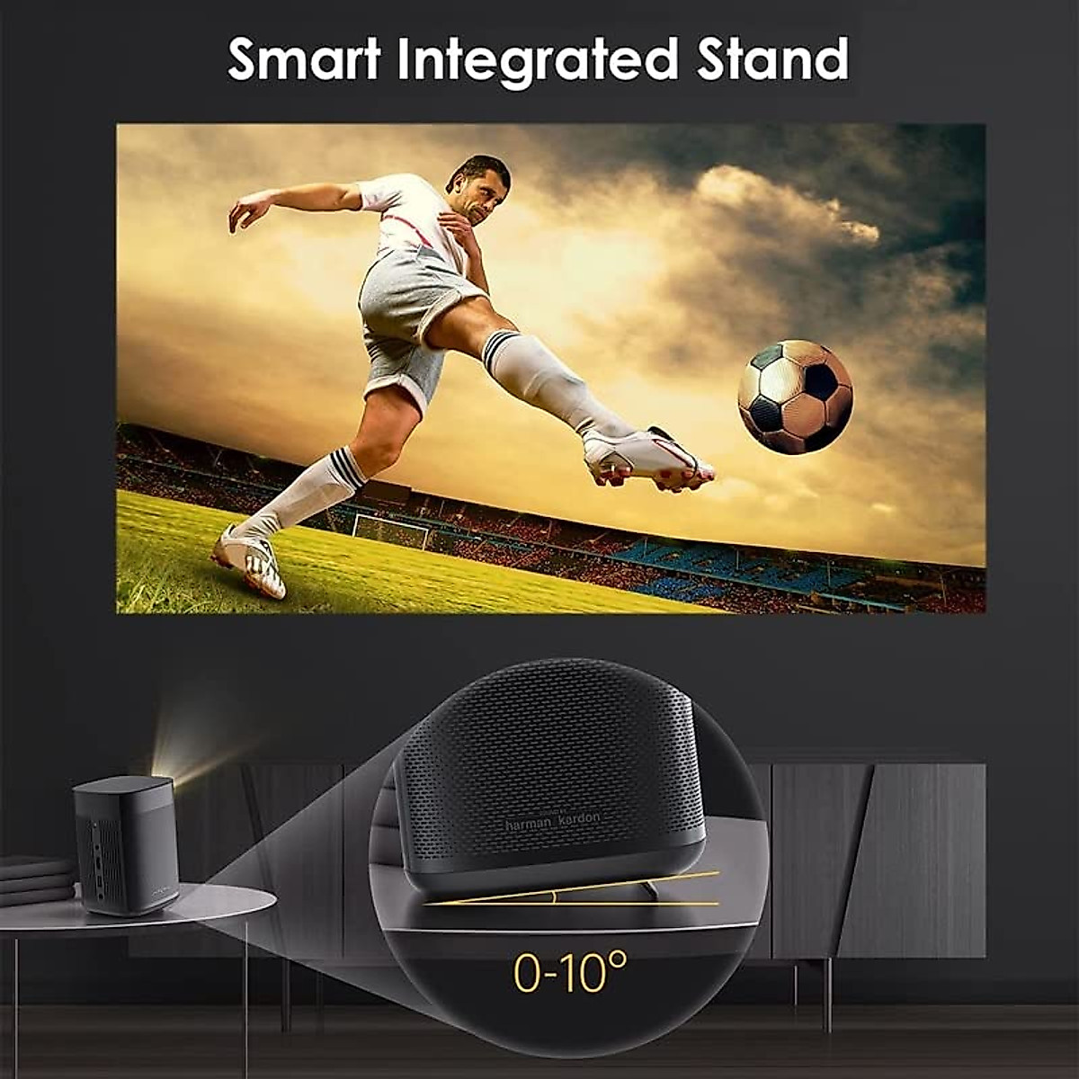 Mogo Pro Plus Screenless TV Pro + Portable Projector Auto Keystone 1080P HD Android 9.0 Smart Projectors 12400mAh Battery ( Color : MoGo Pro Plus )