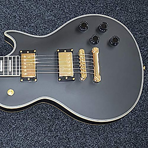 Metallor Electric Guitar Top Hat Knobs Speed Volume Tone Control Knobs Compatible with Les Paul LP Style Electric Guitar Parts Replacement Set of 4Pcs Black.