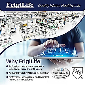 FrigiLife FXHSC 5 Micron 10" x 4.5" Whole House Pleated Sediment Filter for Well Water, Compatible with GE FXHSC, DuPont WFHDC3001, Culligan R50-BBSA, R50-BB, GXWH40L, ECP5-BB, 3PACK