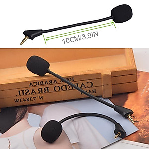 Alpha Microphone Accessories Compatible with Kingston HyperX Cloud Alpha Gaming Headset, 3.5mm Audio MIC Work for PS4, Xbox One, Nintendo Switch, Computer PC Gaming