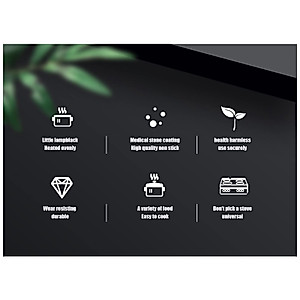 8in Frying Pan Flat Bottomed Pancake Pan, Maifan Stone Frying Pan Induction Cooker Non-stick Pancake for Kitchen Induction Cooker(black)