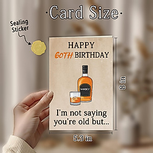 Abeletree Funny 60th Birthday Card & Gifts for Women Men, 60th Birthday Decorations for Mom Dad Grandma Grandpa, Gifts for 60 Year Old Woman Man