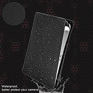 DOB SECHS Silicone PS5 Cover for PlayStation 5 Disc Edition Console, Anti-Scratch, Anti-Fall PS5 Skin Protective Cover, Waterproof, Dustproof PS5 Console Cover (Black)