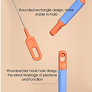 MOOANE Bottle Brush,Silicone Baby Bottles Brush with 360 ° Rotation and Long Handle,Bottle Cleaner Brush Set for Kid,Set of 3 (Orange)