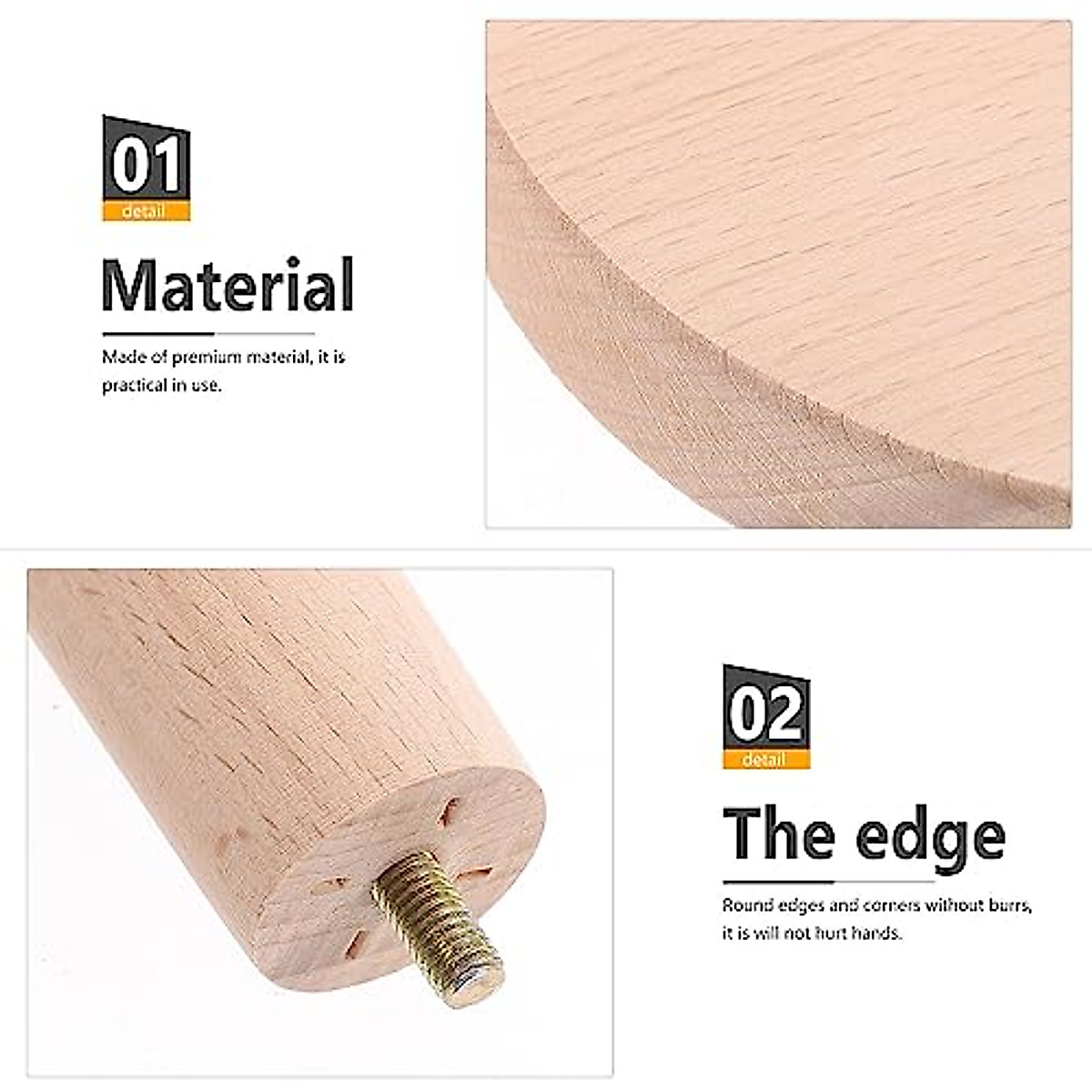 Paper Towel Holder Standing Paper Towel Holder Countertop Paper Towel Dispenser Wooden Kitchen Roll Holder Organizer Non Slip Napkin Roll Stand for Home Office Bathroom