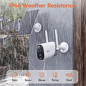 Security Cameras Wireless Outdoor, Dzees 2K Solar Powered Outdoor Security Cameras with Siren & Spotlight, 2.4G WiFi Wireless Surveillance Cameras for Home Security, Color Night Vision/2-Way Talk/IP66