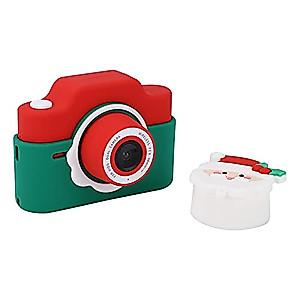 VADUMA Christmas Style Big Screen Camera Kids Face Recognition Camera Rechargeable Digital Camera with USB Cable Lanyard Zero Ink Toddler Print Camera