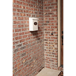 Architectural Mailboxes Designer Galvanized Steel, Locking Wall Mount Mailbox, White with Satin Nickel