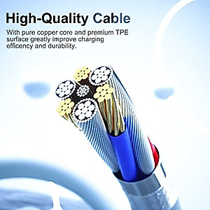 iPhone Charger 6 Feet Apple MFi Certified, Lightning Cable 6FT Fast Charging Cord Compatible with iPhone 14 13 12 11 Pro Max XR XS X 8 7 Plus 6S / iPad/Airpods (3 Pack)