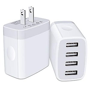 USB Plug,USB Wall Charger, 2-Pack Charging Cube Fast Charging Block Charger Box Multi Plug Outlet Power Adapter Charger for iPhone 14 13 12 11 Pro Max SE XR XS X 8 7 6,iPad,Samsung Galaxy,Google Pixel