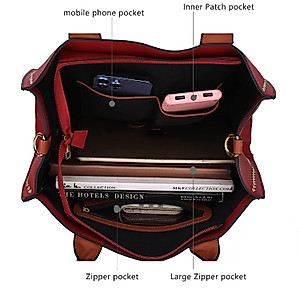 MKF Collection Tote Bag for Women, Vegan Leather Top-Handle Crossover Wristlet wallet & Satchel Handbag Purse