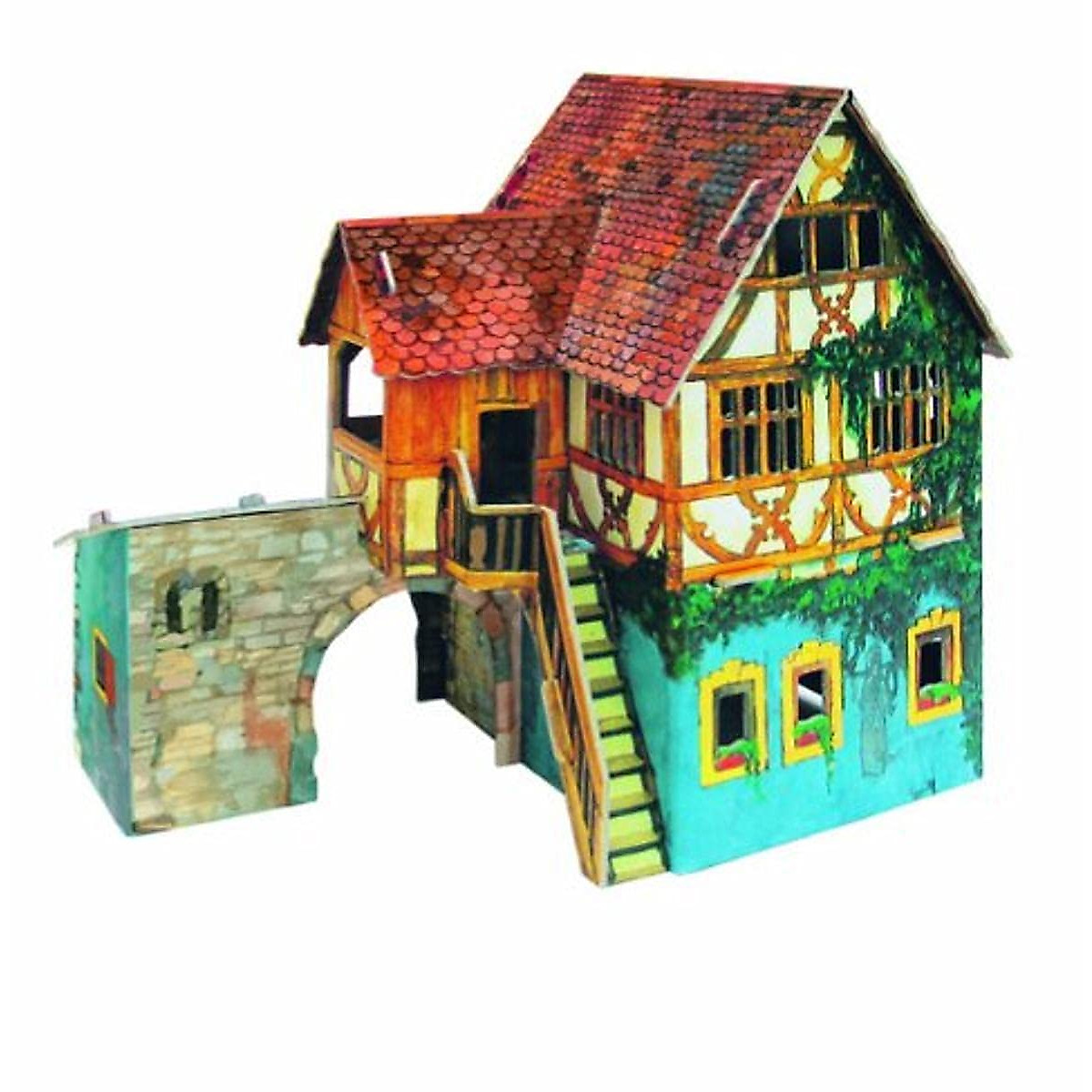 Clever Paper Sailor's House with Figures