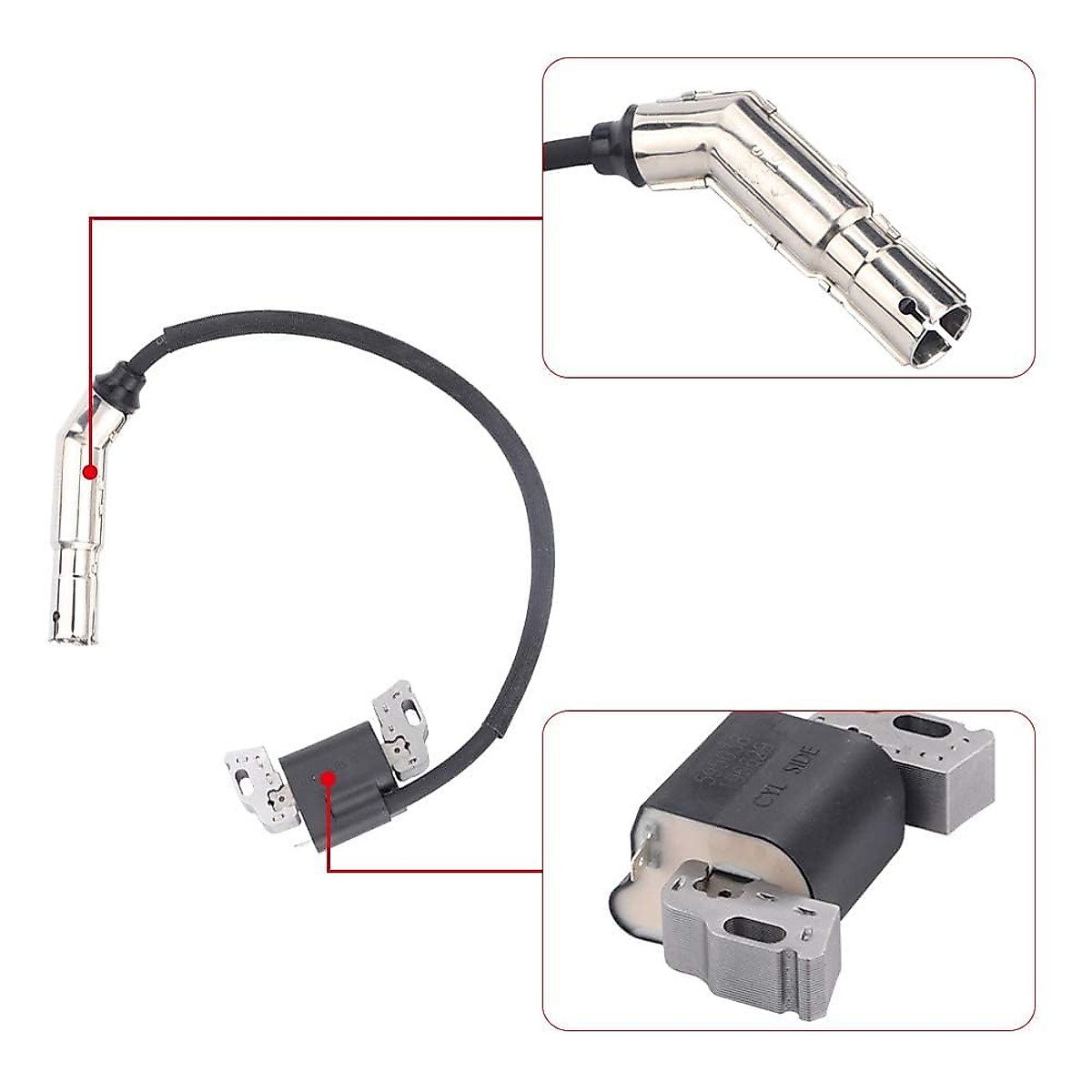 Panari 595304 Ignition Coil Magneto Armature, for BS 799650 592841 795315 17HP 17.5HP 19.5HP 20HP Intek OHV Engine Poulan Craftsman Troy-Bilt Lawn Mower Small Engine