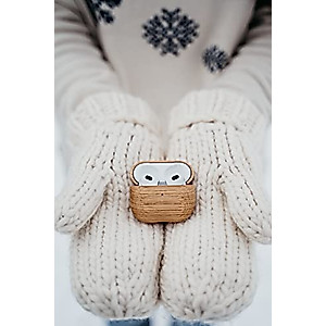 OAKYWOOD Oak Headphones Protective Case Compatible with AirPods 3 Handmade from Real Wood and Coated with Natural Oils Fall Protection Compatible with Qi/Magsafe Chargers