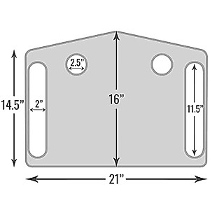 DMI Walker Tray With Cup Holders, Walker Tray For Folding Walkers, Gray