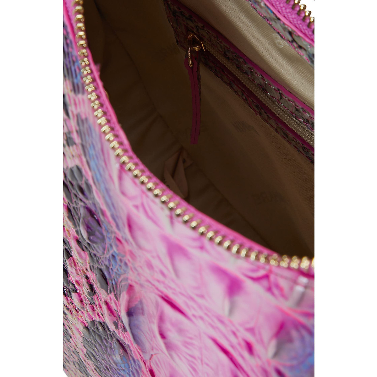 BRAHMIN Ombre Melbourne Bekka Shoulder Bag Pink Cobra One Size