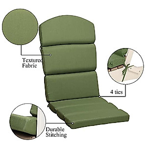 BPS Patio Chair Cushion for Adirondack High-Back, Patio Cushion 52''x20''x2.8'' Olifen Fabric Slipcover, for Indoor Outdoor Furniture, Adirondack, with Ties - Set of 2