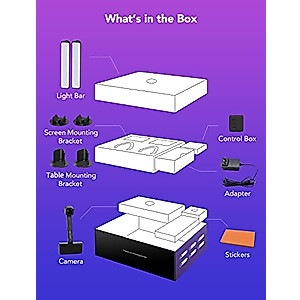 Govee LED Smart Light Bars with Camera, RGBIC Smart Backlights, Music Sync Kit Works with Alexa & Google Assistant, 23 Preset Modes DreamView LED Play Light Bar for 27-45 inch Gaming, PC, TV, Room