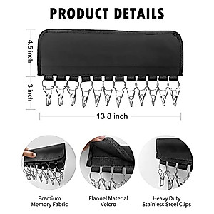 Hat Rack for Baseball Caps, 2 Pack Hat Organizer Holder for Hanger & Room Closet Display, 24 Hat Storage Clips for Hang Ball Caps Winter Beanie & Accessories(Black+Black)