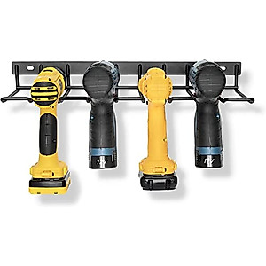 LIETENACO Power Tool Organizer, Drill Holder Wall Mount, Heavy Duty Metal Floating Tool Shelf, Garage Tool Organizers , Utility Storage Rack For Cordless Drill(Only the Shelf, No Tool)