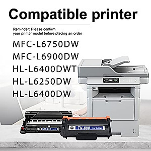 2-Pack (1Toner+1Drum) TN890 DR890 Compatible TN-890 Toner Cartridge and DR-890 Drum Unit Replacement for Brother HL-L6250DW L6400DW L6400DWT MFC-L6750DW L6900DW Printer Sold by Feromyink