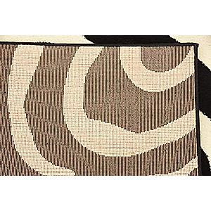 Unique Loom Wildlife Collection Animal Inspired with Zebra Design Area Rug, 5 x 8 ft, Black/Ivory