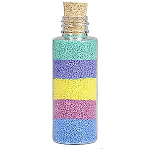 Clear Plastic Sand Art Bottles with Cork Stoppers, 2 Oz Cork Bottle, Plastic Jars with Cork, Mini Vial Potion Bottles for DIY Arts & Crafts, Party Favors, Wish & Message in a Bottle (6-Pack)