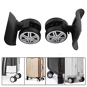 Luggage Wheels Replacement, 1 Pair Suitcase Wheels Replacement,Mute Swivel Replacement Wheels for Luggage,Spinner Luggage Replacement Wheels with 10 Screws Suitcase Accessory Wheel Width 1.2cm/0.5in