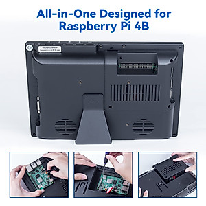 SunFounder 10.1'' Screen for Raspberry Pi Display IPS Monitor 10.1 inch Portable Laptop Monitor Resolution 1280×800 with Rear Housing Cooling Fan (This is not a Touch Screen Monitor)