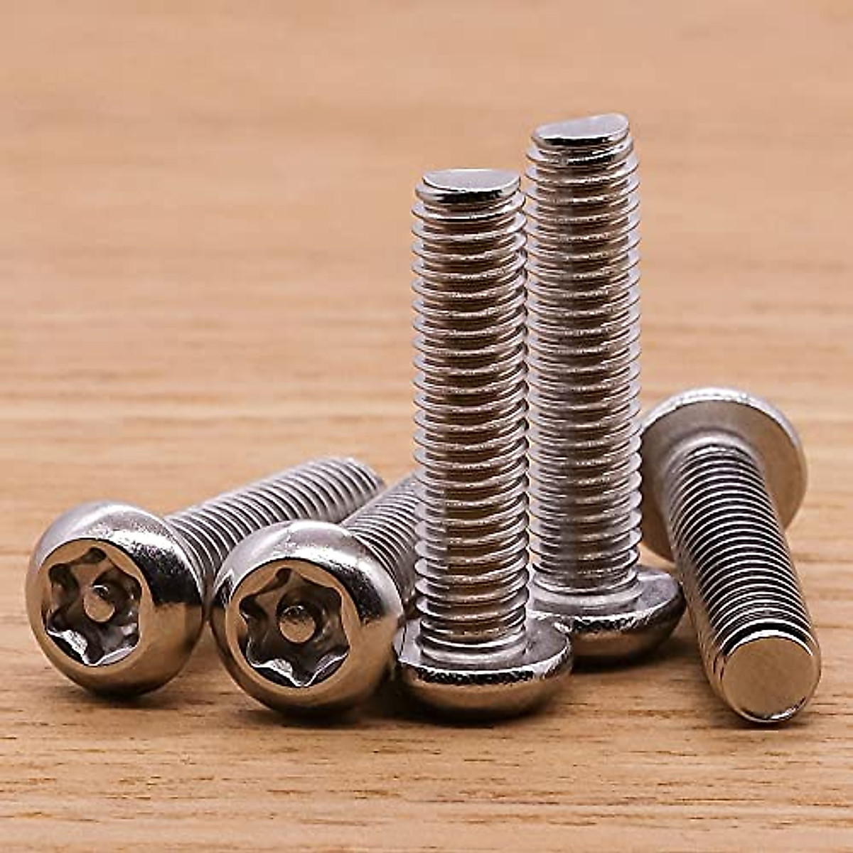 M4-0.7 x 20mm 100 PCS Button Head Torx Security Machine Screws Bolts 304 Stainless Steel 18-8 Tamper Resistant Screws with a Torx Driver Bit, Full Thread, Bright Finish