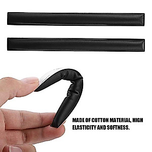 Headset Headband Cushion Pad for Sennheiser, 2 Pcs Replacement Headset Headband Cover for Sennheiser HD25 PC150 PC151 PC155 Over Ear Headset, Easy Installation (Black)