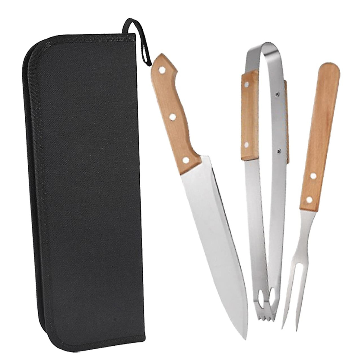 2 Sets Barbecue and Fork Tools Grilling Cutter Grill Tool Kit Grill Cutter Grill Fork Tong for Outdoor Grill Food Barbecue Grilling Fork Tong Cooking Food Kitchen Essentials