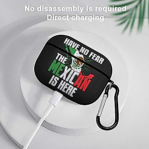 Proud of Mexico Airpods Case Cover for Apple AirPods Pro Cute Airpod Case for Men Women Boys Girls Silicone Protective Skin Airpods Accessories with Keychain