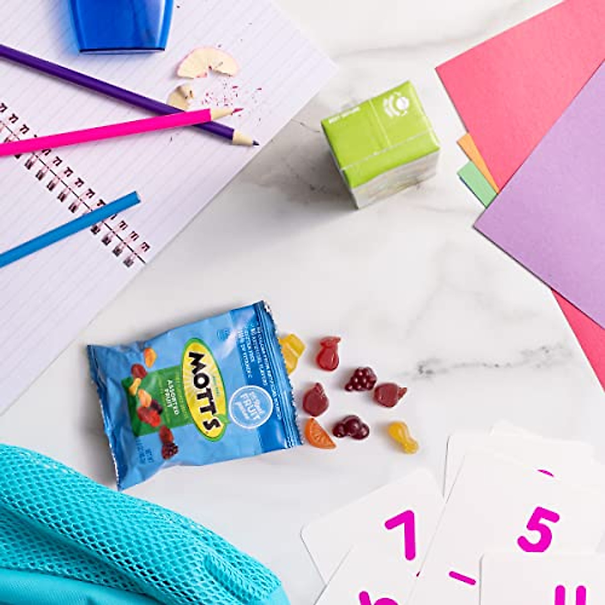 Mott's Fruit Flavored Snacks, Assorted Fruit, Pouches, 0.8 oz, 40 ct