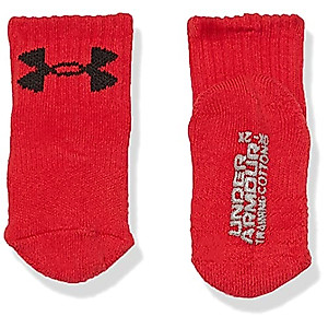 Under Armour boys Multi Pack Quarter Sock, Red, 2-4T US