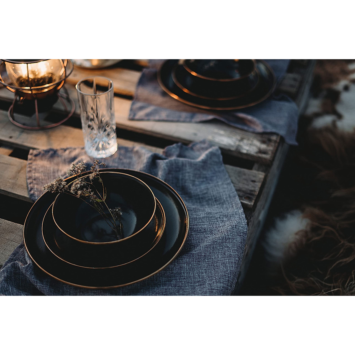 Barebones 8 Inch Salad Plate - Set of 2 Dinner Plate - Enamelware Plates - Durable Kitchen or Camping Plate - Charcoal