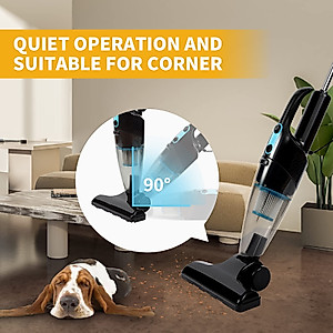 EFUSVAC Corded Vacuum Cleaner, 4 in 1 Lightweight Handheld Stick Vacuum Cleaner for Pet Hair Hard Floor and Carpet, 12KPa Powerful Suction with 400W Motor