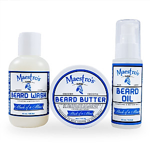 Maestro's Classic Blend Set with 2oz. Beard Oil- Mark of a Man Blend
