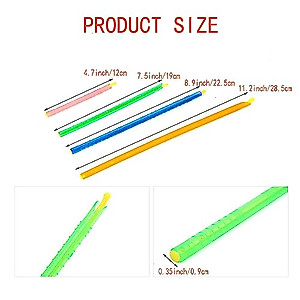 ANCHDO 16pcs Bag Sealer Sticks，4 Lengths，Plastic Bag Sealer Clips Sticks Slide On Bag，Gripstik Bag Sealer Slide Sticks for Food Storage ，Bread and Snack Bags