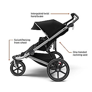 Thule Urban Glide 2 Jogging Stroller - Double Baby Stroller Perfect for Daily Strolling and Jogging - Features 5-Point Harness, Lightweight and Compact, Durable and Versatile Design for All Terrains