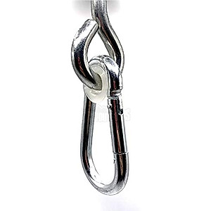 Maky Outdoors Two Swing Hooks & Hangers - Galvanized, Anti-Rust Steel Accessories - Heavy Duty, Quiet Fasteners for Hammocks - Safe, Hanging Kit Hardware - Load Capacity: 600 Lbs Per Anchor - Screw