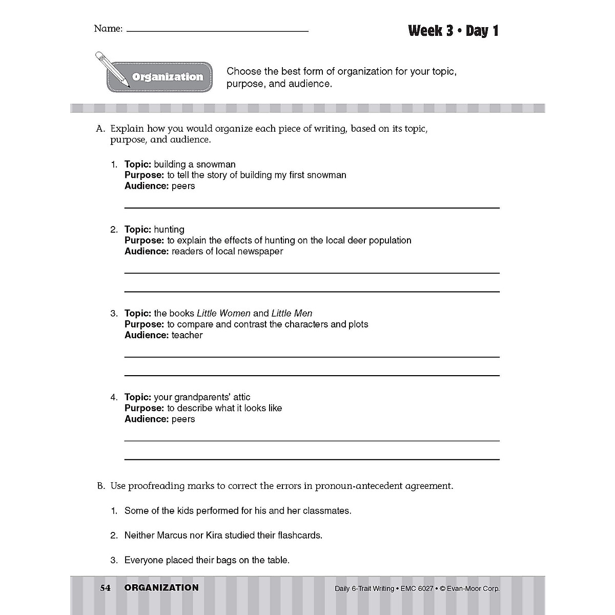 Evan-Moor Daily 6-Trait Writing, Grade 7