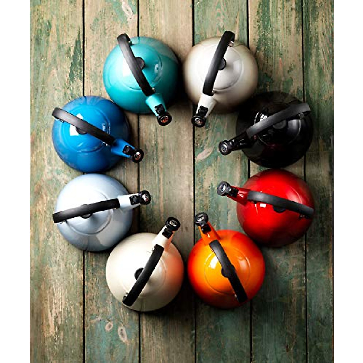 Le Creuset Kone Stove-Top Kettle with Whistle, Suitable for All Hob Types Including Induction and Cast Iron, Enamelled Steel, Capacity: 1.6 L, Volcanic, 92000200090000