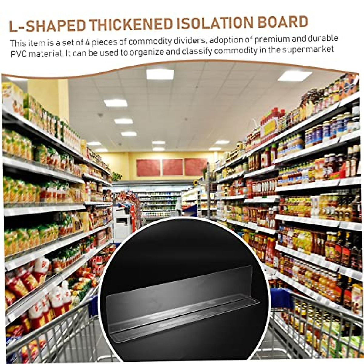 WHAMVOX 4pcs Shelf Divider Closet Shelf Separators Store Goods Separators Shelves Organizer Adjustable Shelves Book Dividers for Shelves Clear Shelf Clear Shelves L-Shaped Side Divider PVC