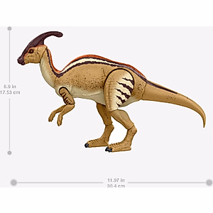 Mattel Jurassic World The Lost World Hammond Collection Dinosaur Action Figure, Parasaurolophus Dino Toy with 20 Articulations, 12 Inches Long