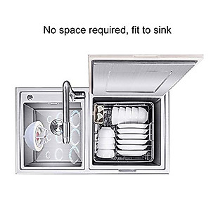 Mini Dishwasher, Portable Multifunctional Household USB Dishwasher, Compact High Pressure Water Ultrasonic Dishwasher, Dish Washing Machine Cleaner for Home Kitchen(Green)