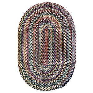 Meadows Soft Wool Braided Area Rug for Living Rooms and Bedroom - Made in USA - Classic Multi, Oval 2' X 4'