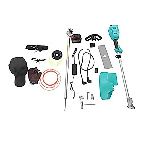 Cordless Electric Lawn Trimmer, Multifunctional 24V 1300W Lawn Mower Garden Strimmer Grass Cutter Brushless Motor for Green Belts, Parks, Farms, Backyard