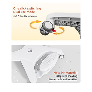 FCD Kids Desk Chair, Adjustable Height Study Chair with Adjustable Back Support, Thick Cushion Seat, Foldable Armrest and Adjustable Footrest (Blue)